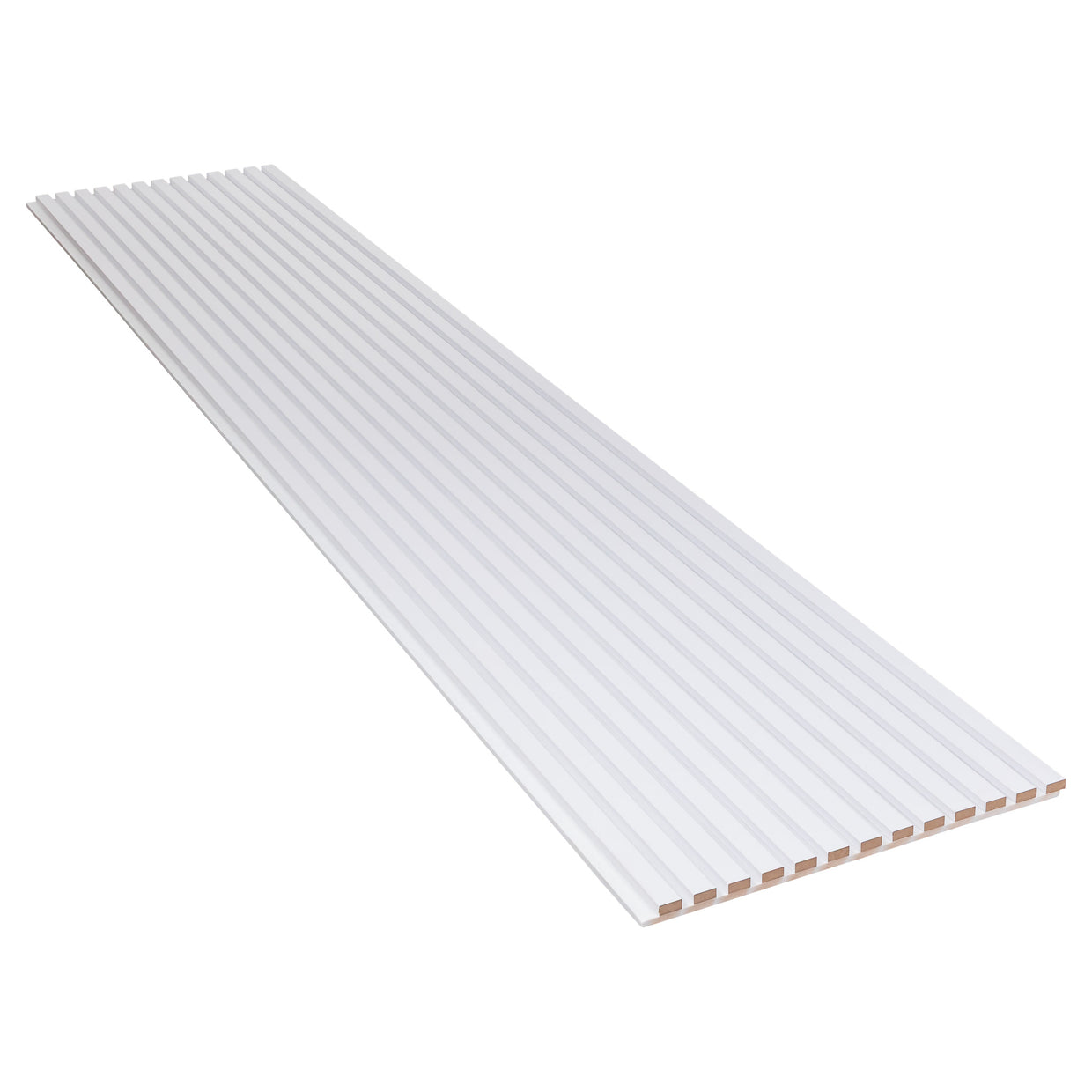 PANELUX™ White Soft Touch (White Felt) Acoustic Slat Wall Panel (9' He